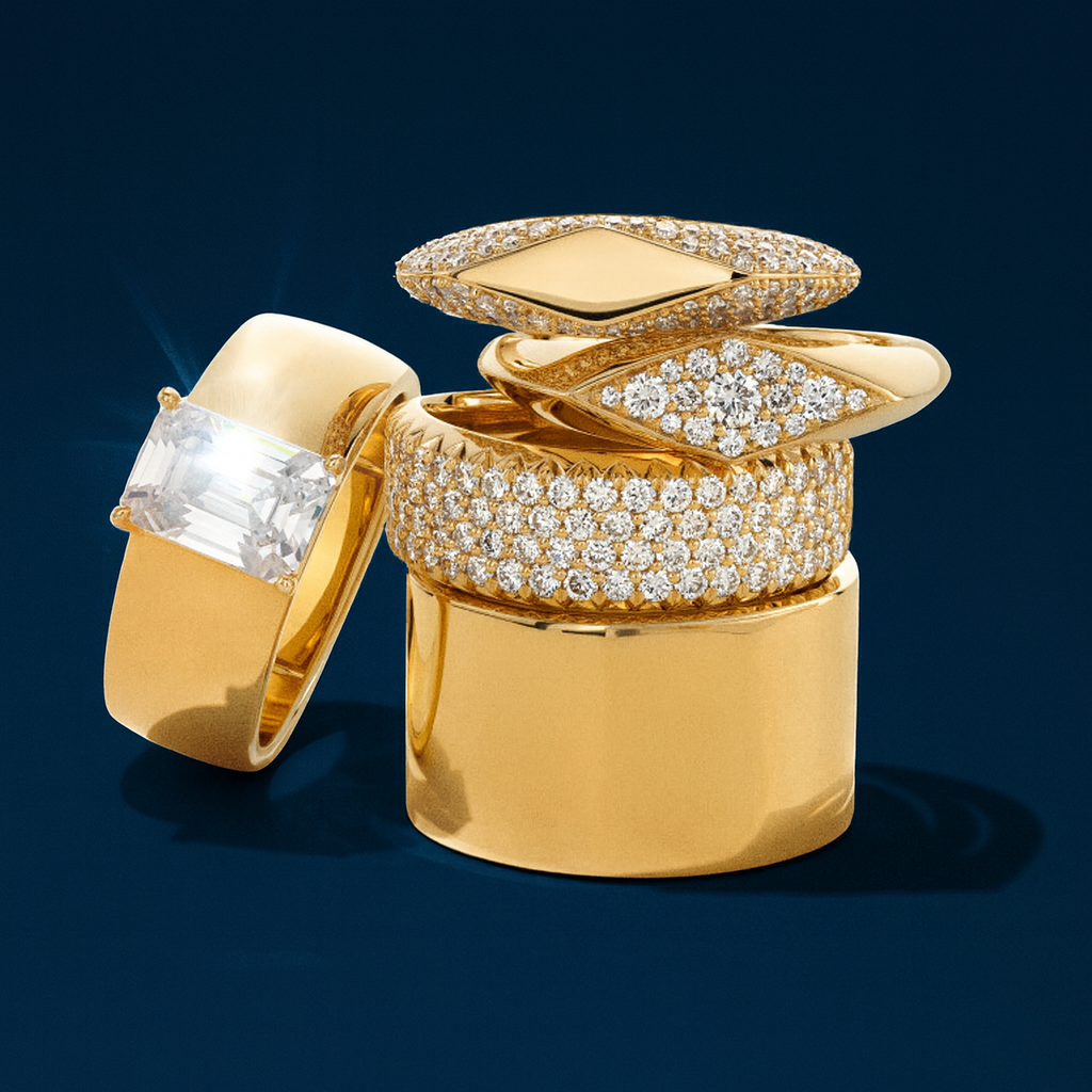 Lab Grown Bridal Ring Set – Bellezza Engagement Rings