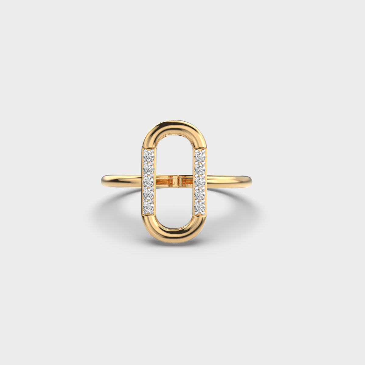 Rectangle Shape Moissanite Solitaire Minimalist Ring – Bellezza ...